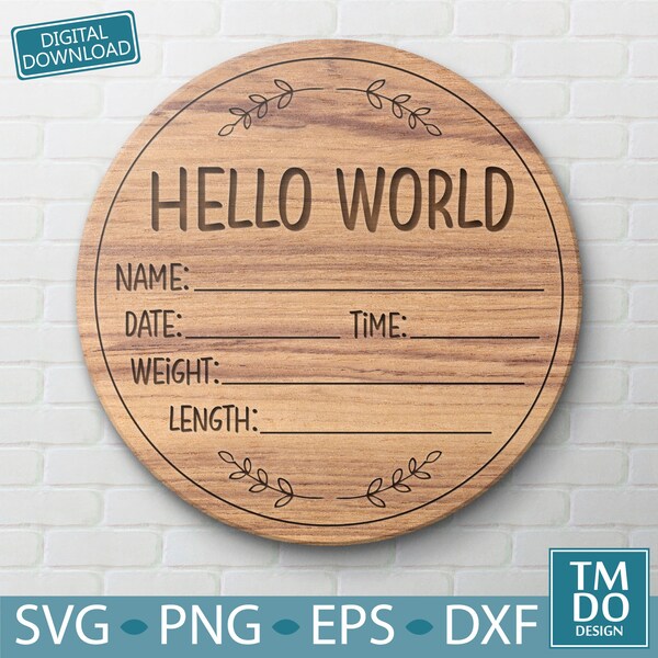 Hello World Svg - Etsy