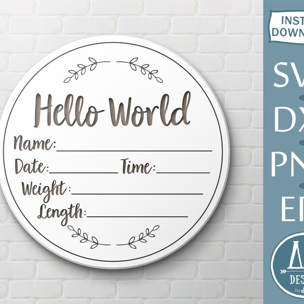 Birth Stats Svg - Etsy