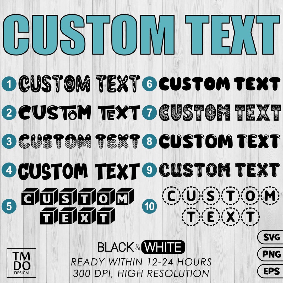 Custom Name Svg, Custom Text Svg, Personalized Text, Custom Word ...