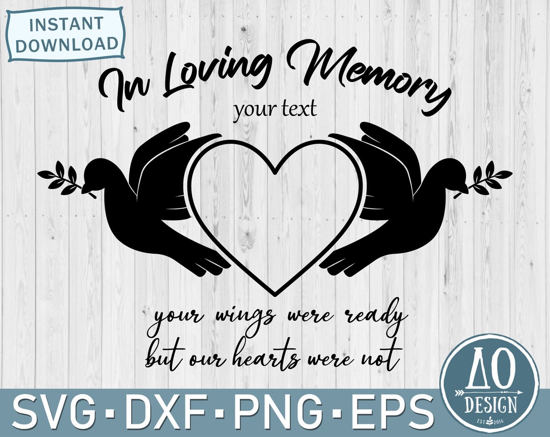 In Loving Memory SVG, Memorial SVG, Rest in Peace Svg, RIP Svg, Funeral ...