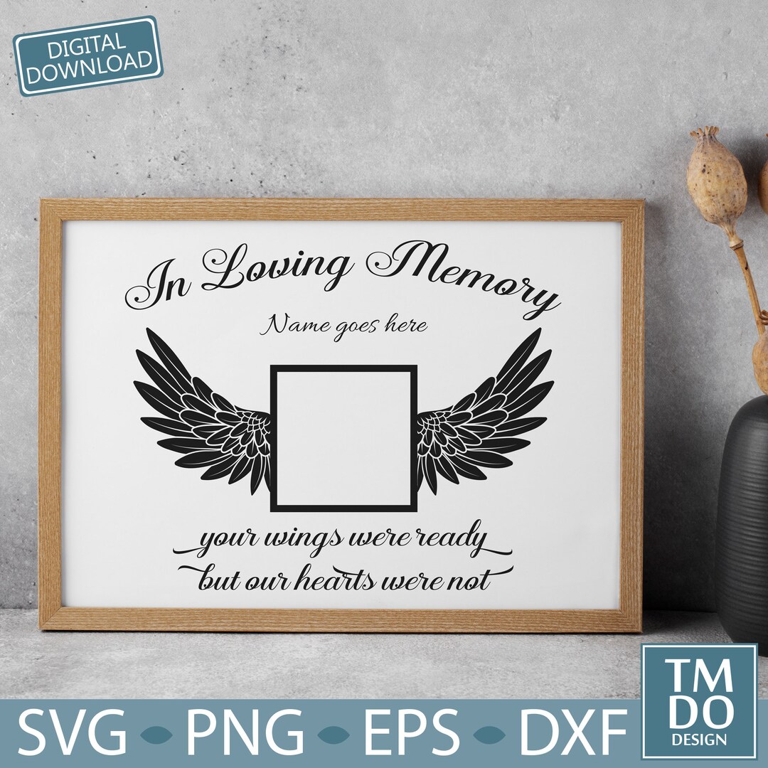 In Loving Memory SVG digital download, Memorial SVG, RIP frame svg ...
