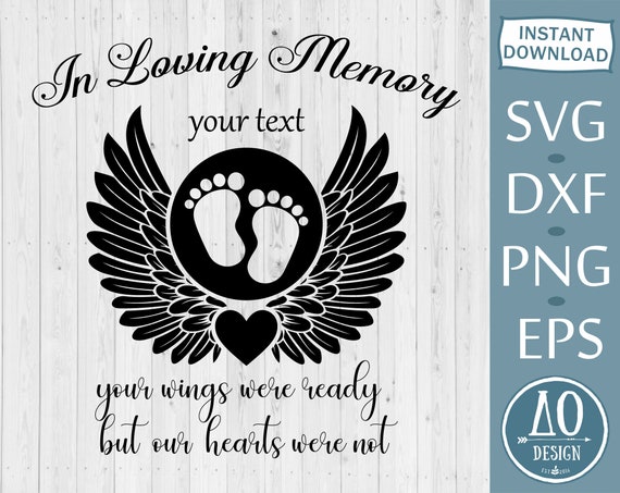 Baby Memorial SVG in Loving Memory SVG RIP Frame Svg in - Etsy Finland