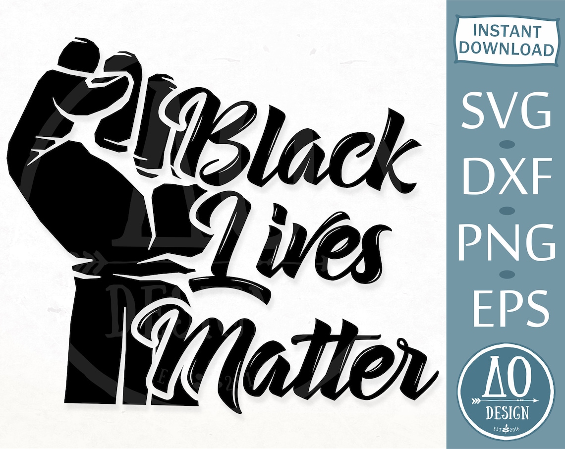 Black Lives Matter SVG Black Fist Svg I Can't Breath - Etsy