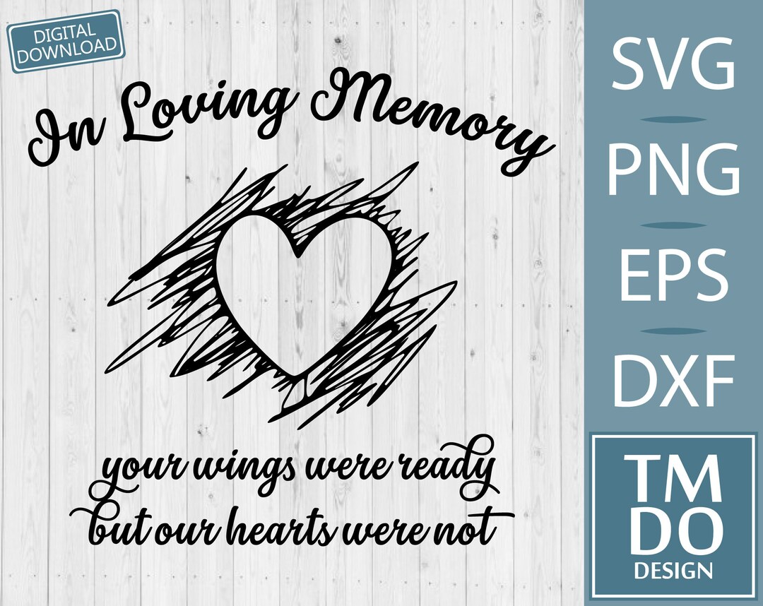 In Loving Memory SVG Instant Download Memorial SVG RIP frame - Etsy España