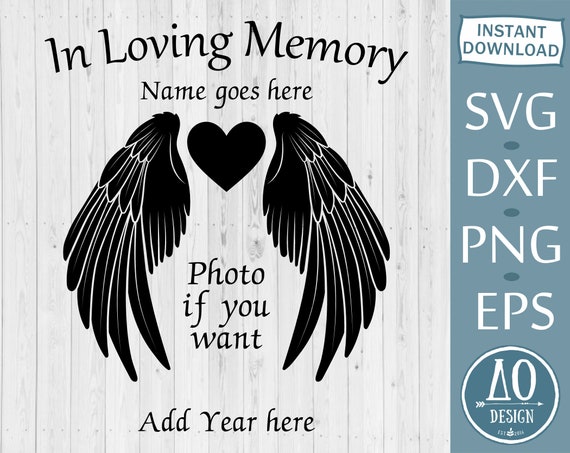 Embellishments In Loving Memory SVG Instant Download Funeral quotes RIP ...