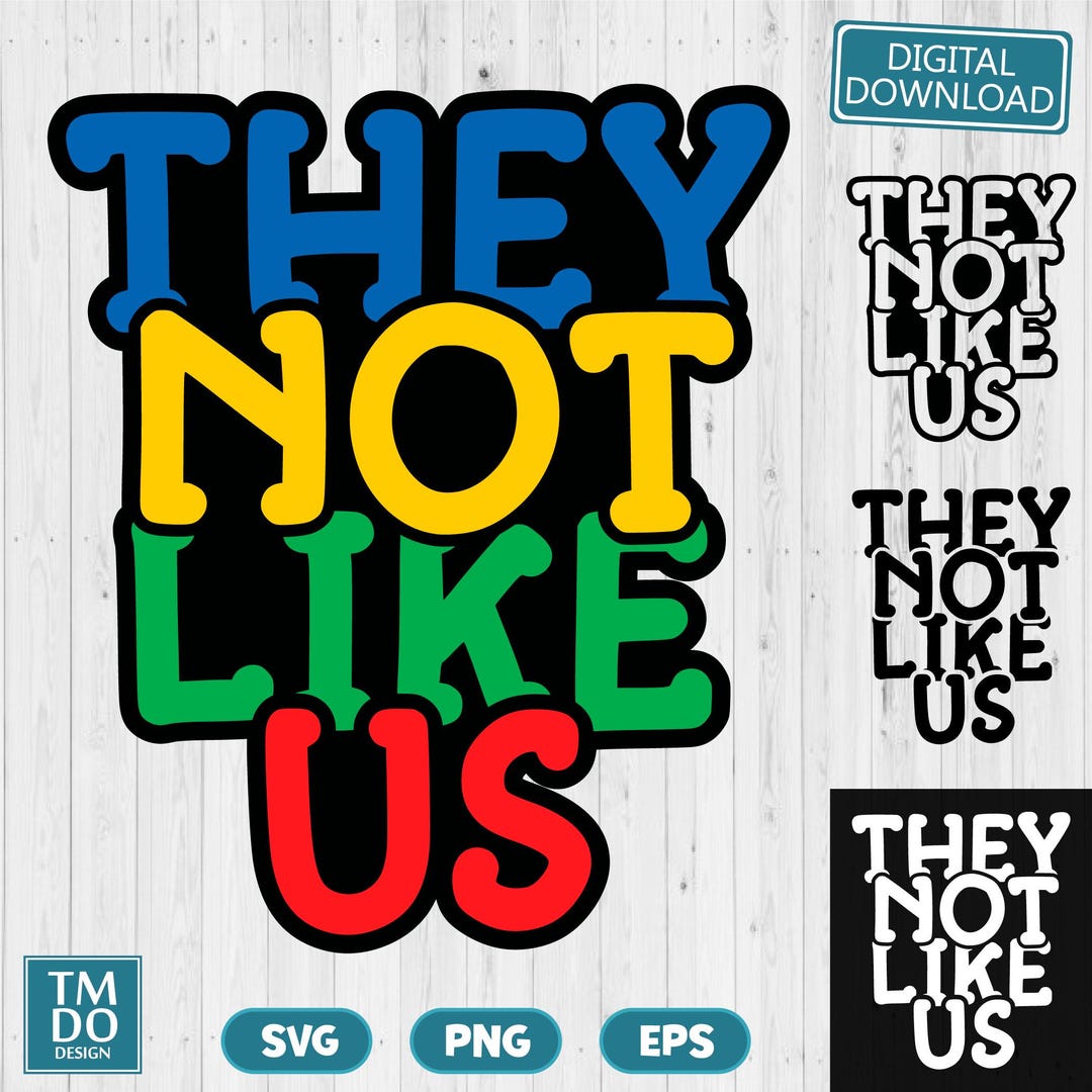 They Not Like Us SVG PNG, Black History SVG, Rap Svg, Hip Hop Svg - Etsy