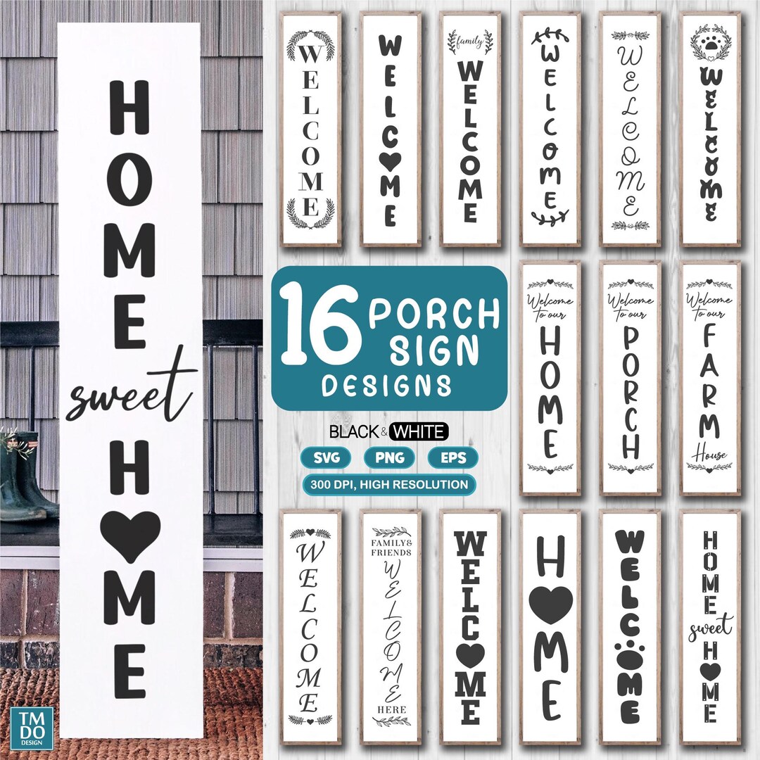 Porch Sign Svg Bundle, Welcome Sign Svg Bundle, Welcome PNG Bundle ...