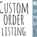 Creating Custom Order - Etsy