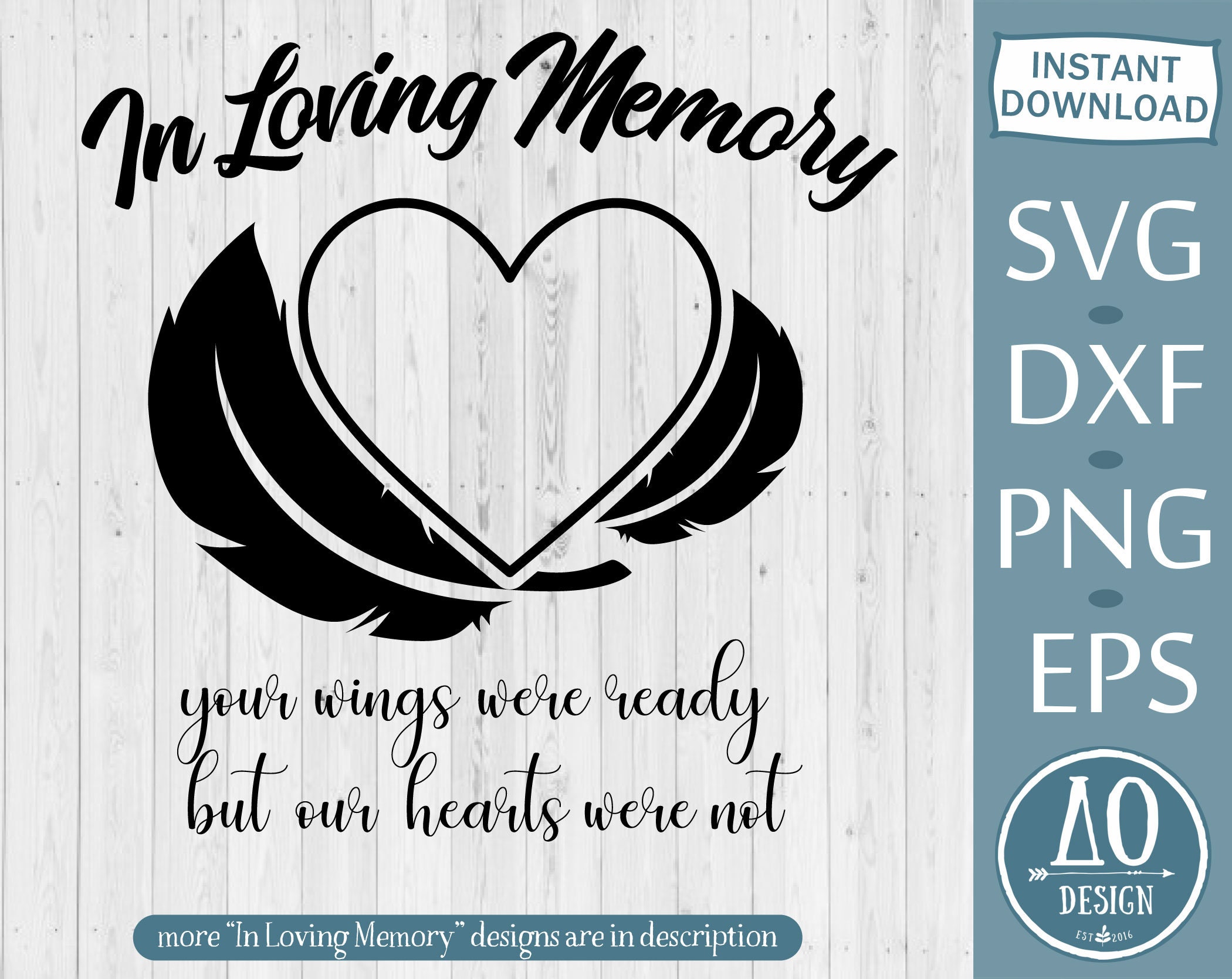 In Loving Memory SVG Instant Download Memorial Frame SVG - Etsy Canada