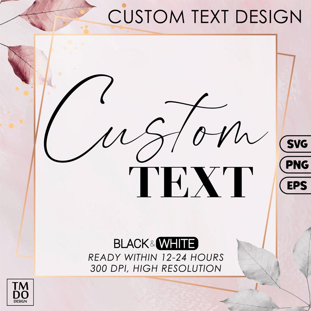 Custom Logo Design, Custom Name PNG, Custom Text PNG - Etsy