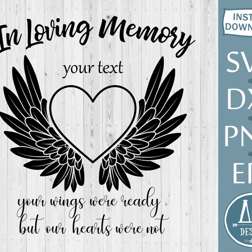 In Loving Memory SVG Memorial Svg Funeral Svg Rest in - Etsy
