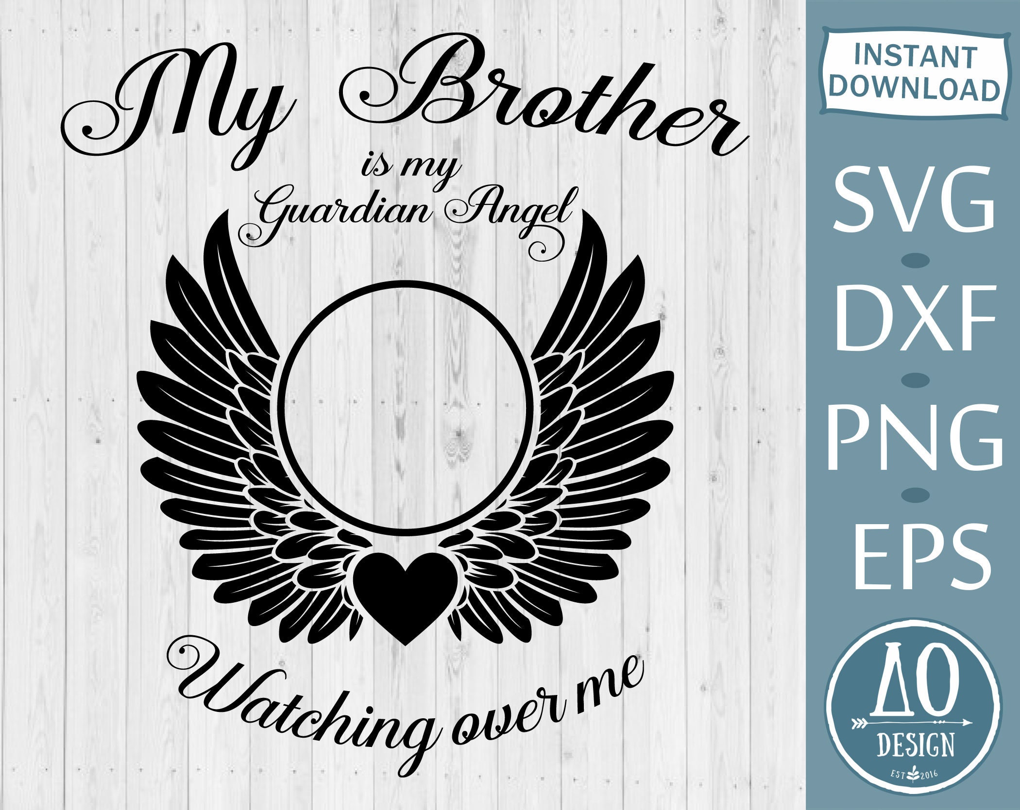 Brother is My Angel SVG Memorial Svg in Loving Memory Svg - Etsy Canada
