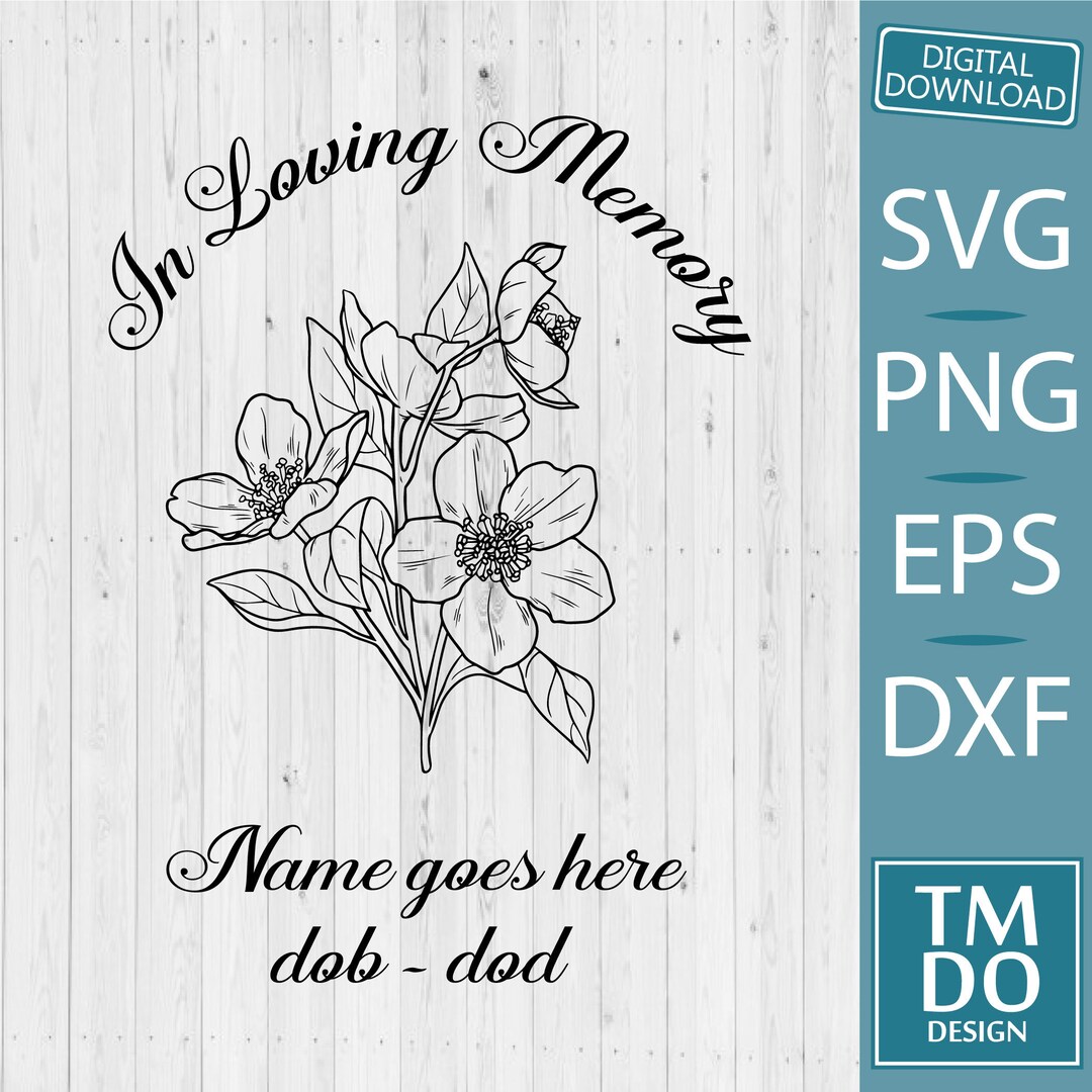 In Loving Memory SVG, Memorial Svg, Rip Svg, Rest in Peace Svg, in ...