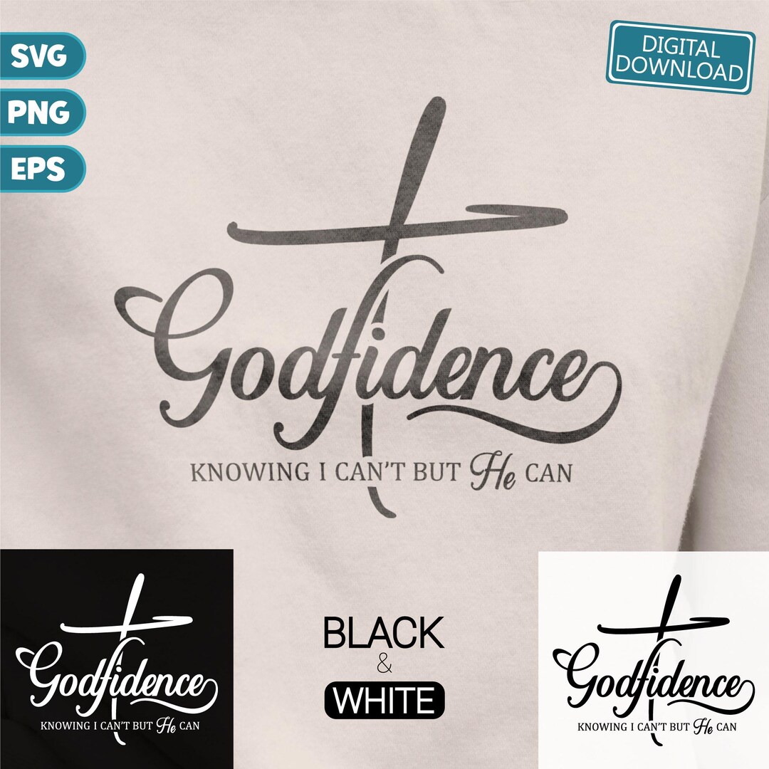 Godfidence SVG, Christian Inspirational, Bible Verse (digital Download ...