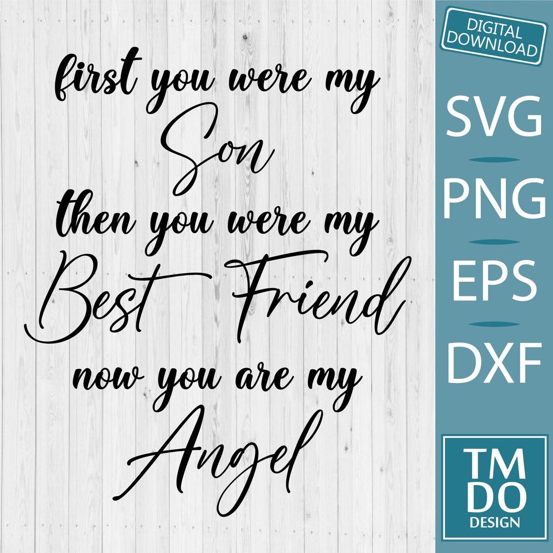 In Loving Memory of Son SVG Son is My Guardian Angel in - Etsy