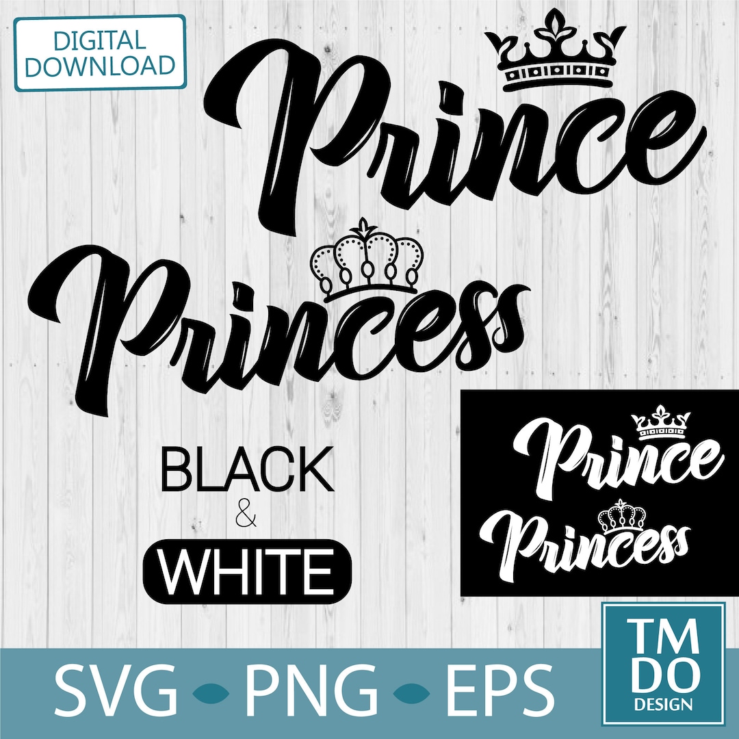 Prince Princess SVG, Royal Family SVG, Crown SVG, Instant Download for ...