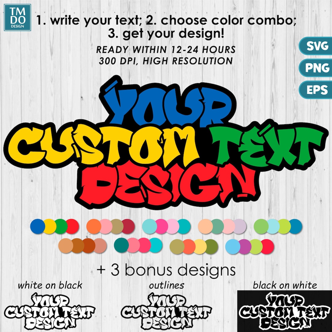 Custom Name Svg, Custom Text Svg, Personalized Text PNG, Create Custom ...