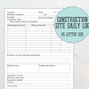 Construction Site Report Template - Comprehensive and Fillable - Etsy