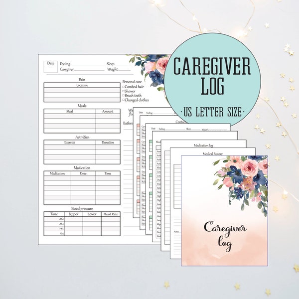 Caregiver Daily Log - Etsy