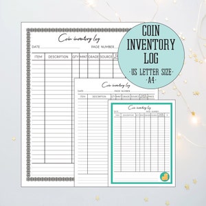 Coin Collection Inventory Sheet - Etsy