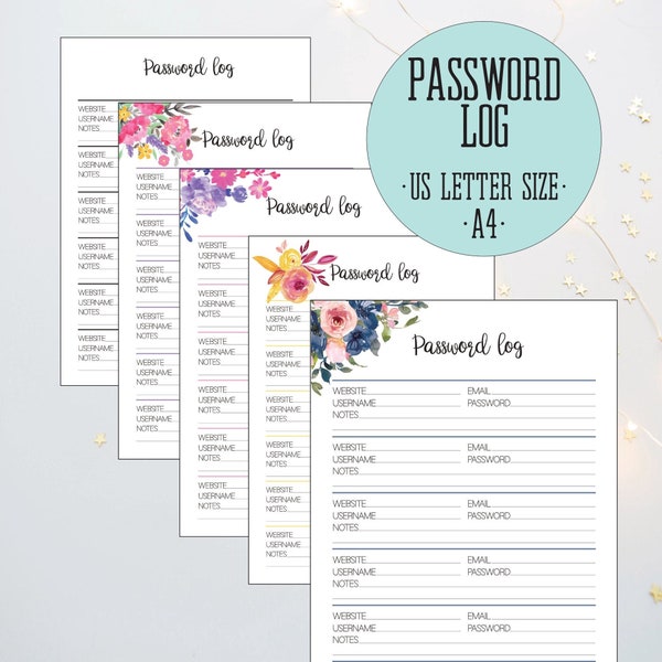 Password Printable - Etsy