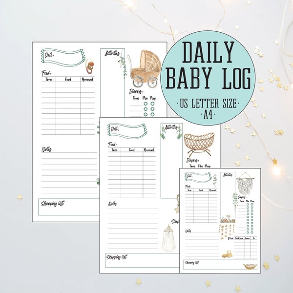 Infant Daily Report - Etsy