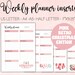 Weekly Planner Inserts, Pink Christmas Schedule Planner, Printable to ...