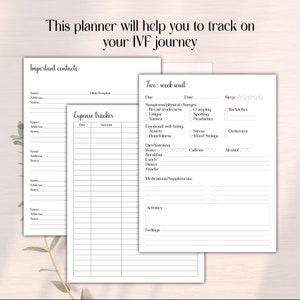 IVF Planner Printable, IVF Checklist, Fertility Planner, IVF Treatment ...