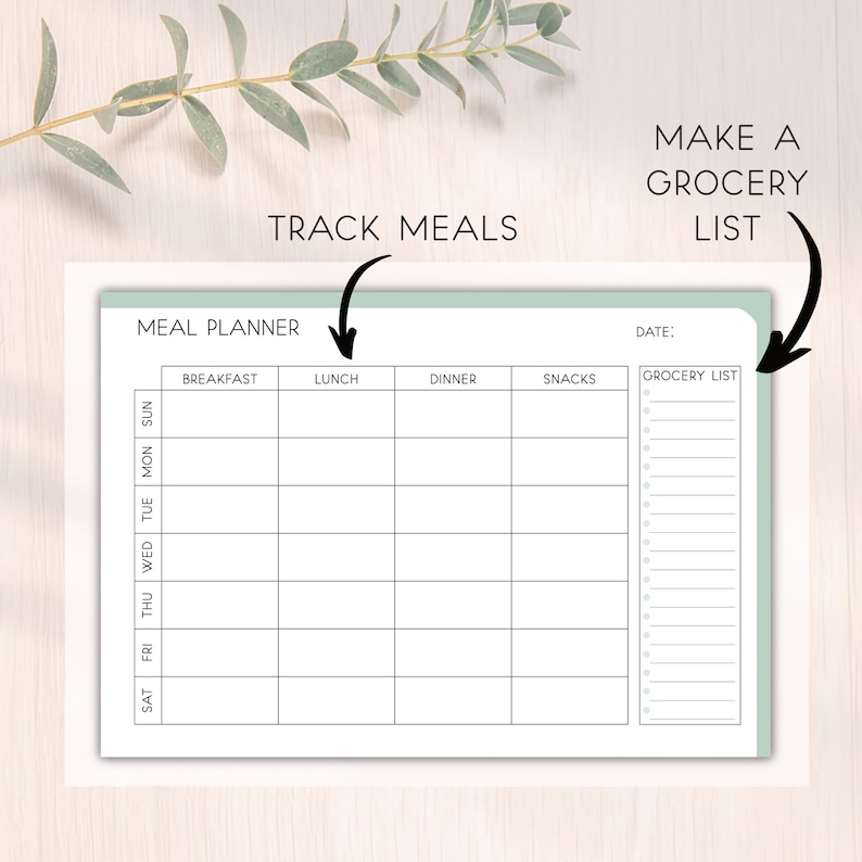 Digital Weekly Meal Planner for Goodnotes or Notability, 8 Colors ...