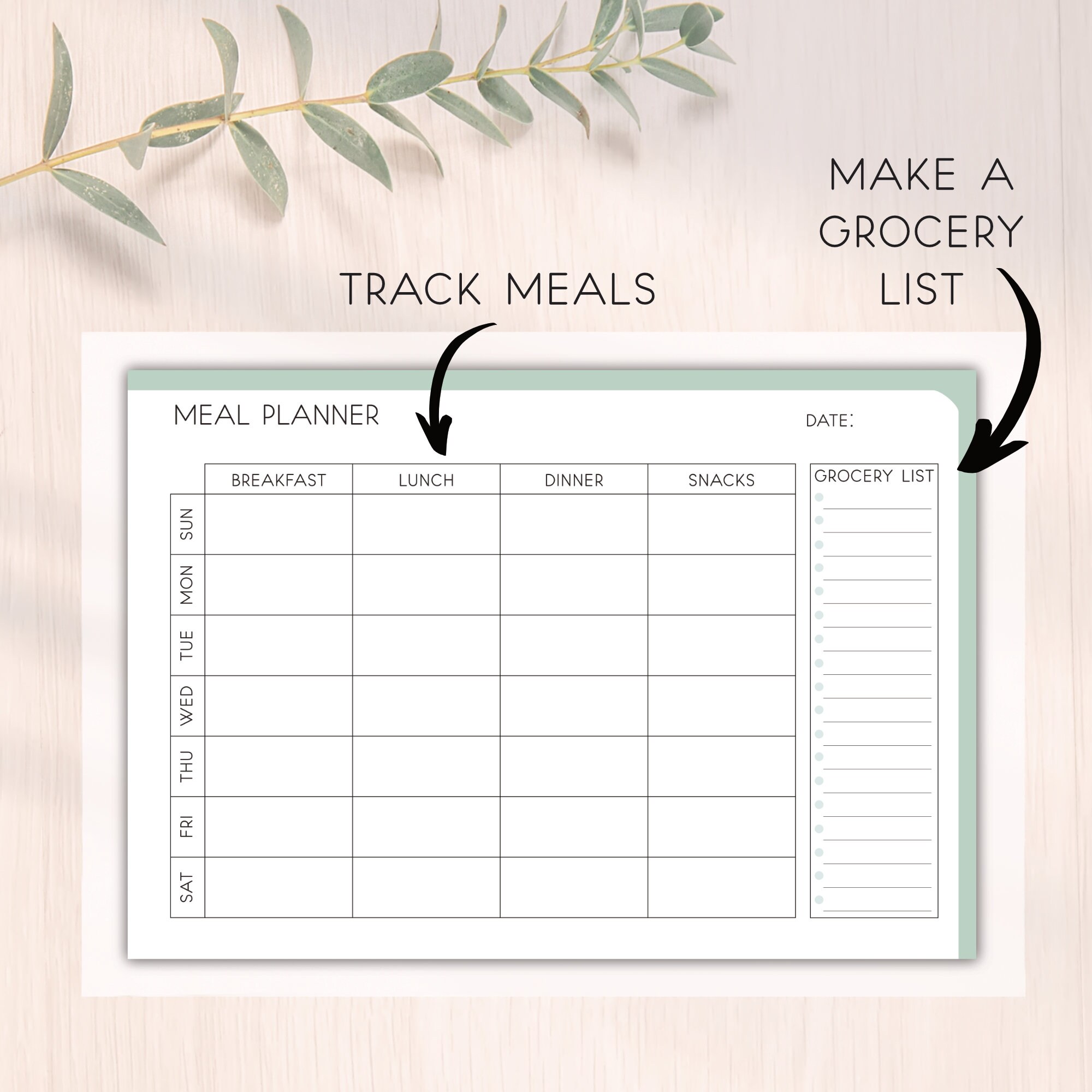 Digital Weekly Meal Planner for Goodnotes or Notability, 8 Colors ...