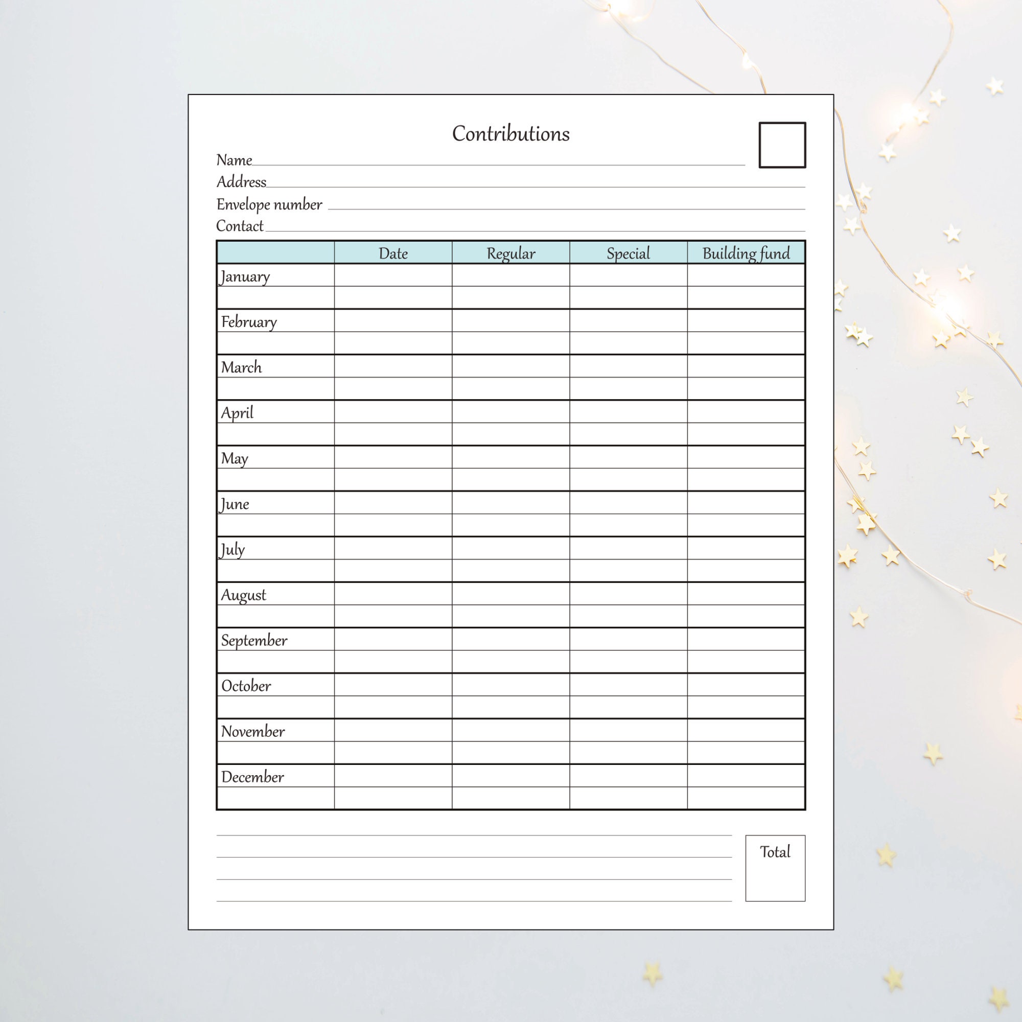 Tithe Tracker, Giving Log, Tithes and Offering Tracker, Donations Log ...