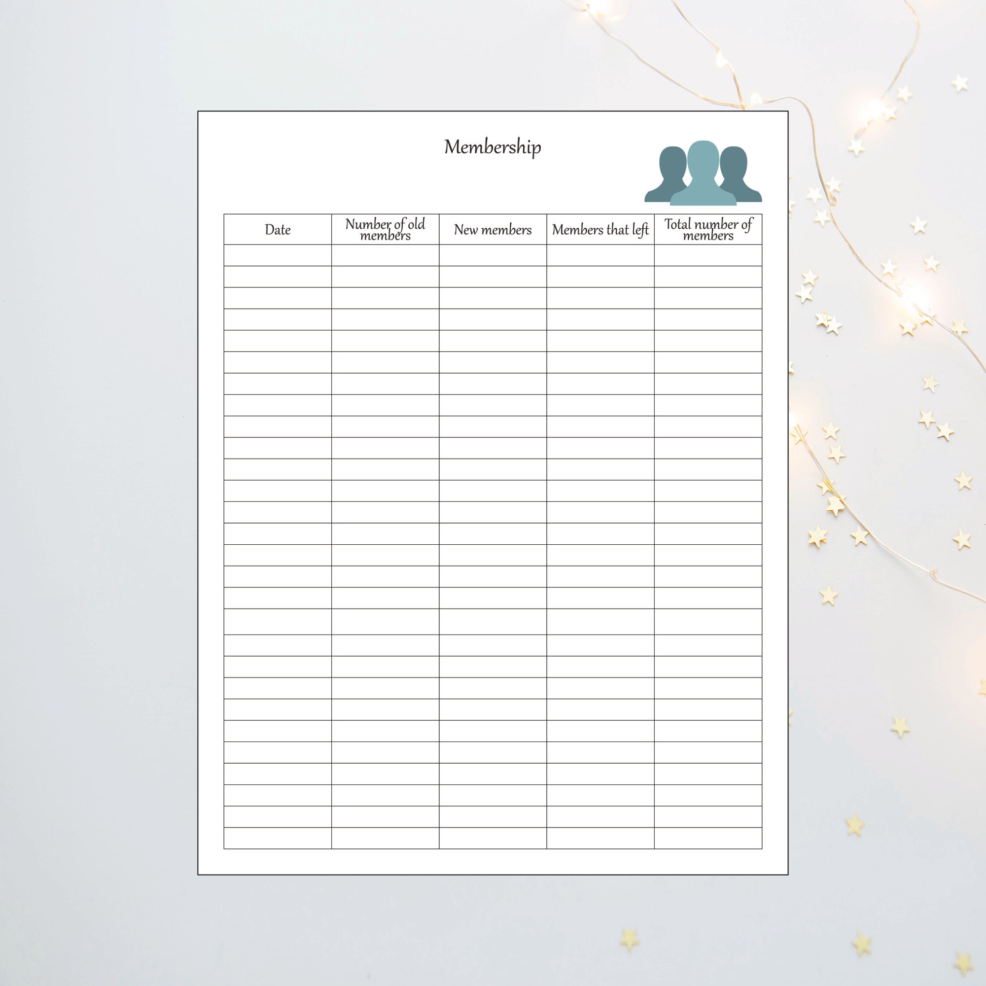 Church Membership Record Book, Membership Tracker, New Members Register ...