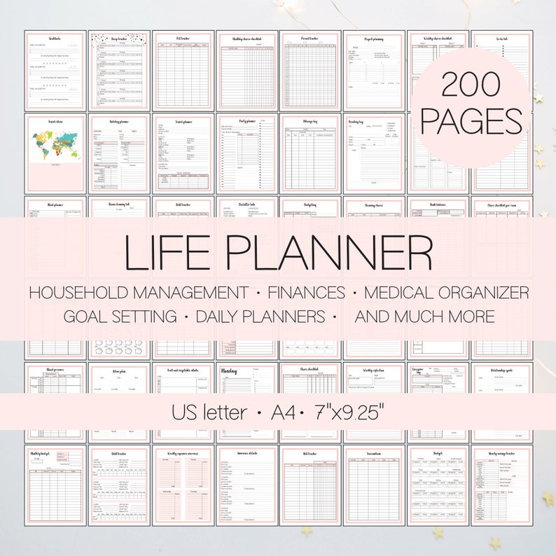 All in One Planner Printable, Ultimate Planner, for Students and Adults ...