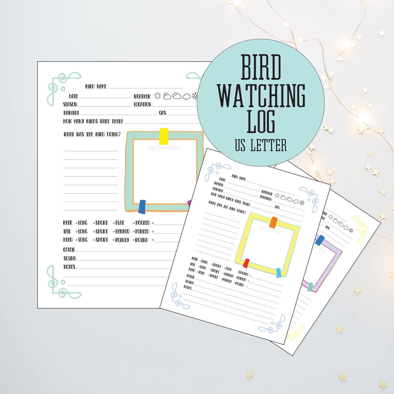 Bird Watching Log for Kids, Printable Bird Watching Log, Bird Watching ...