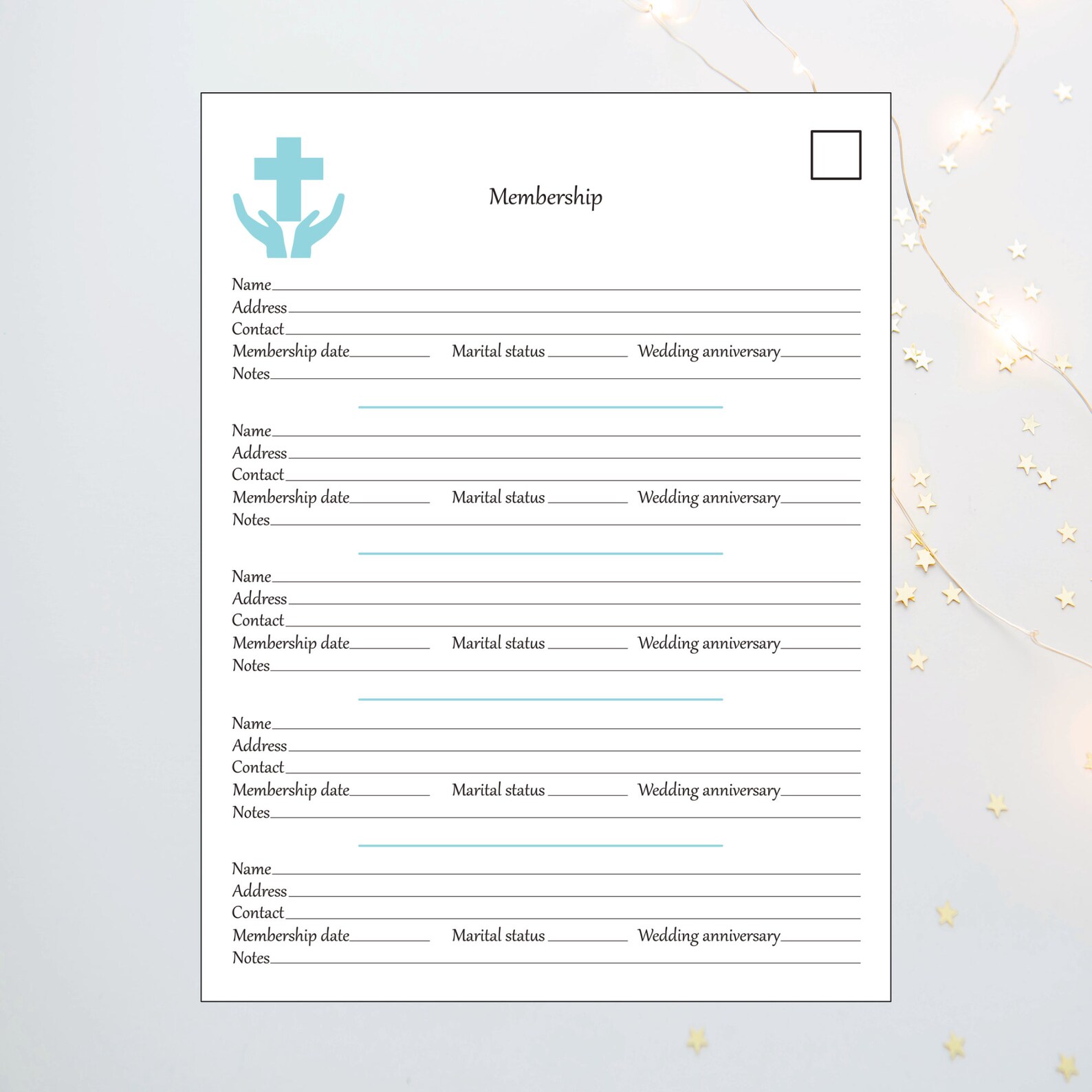 Church Membership Record Book, Membership Tracker, New Members Register ...