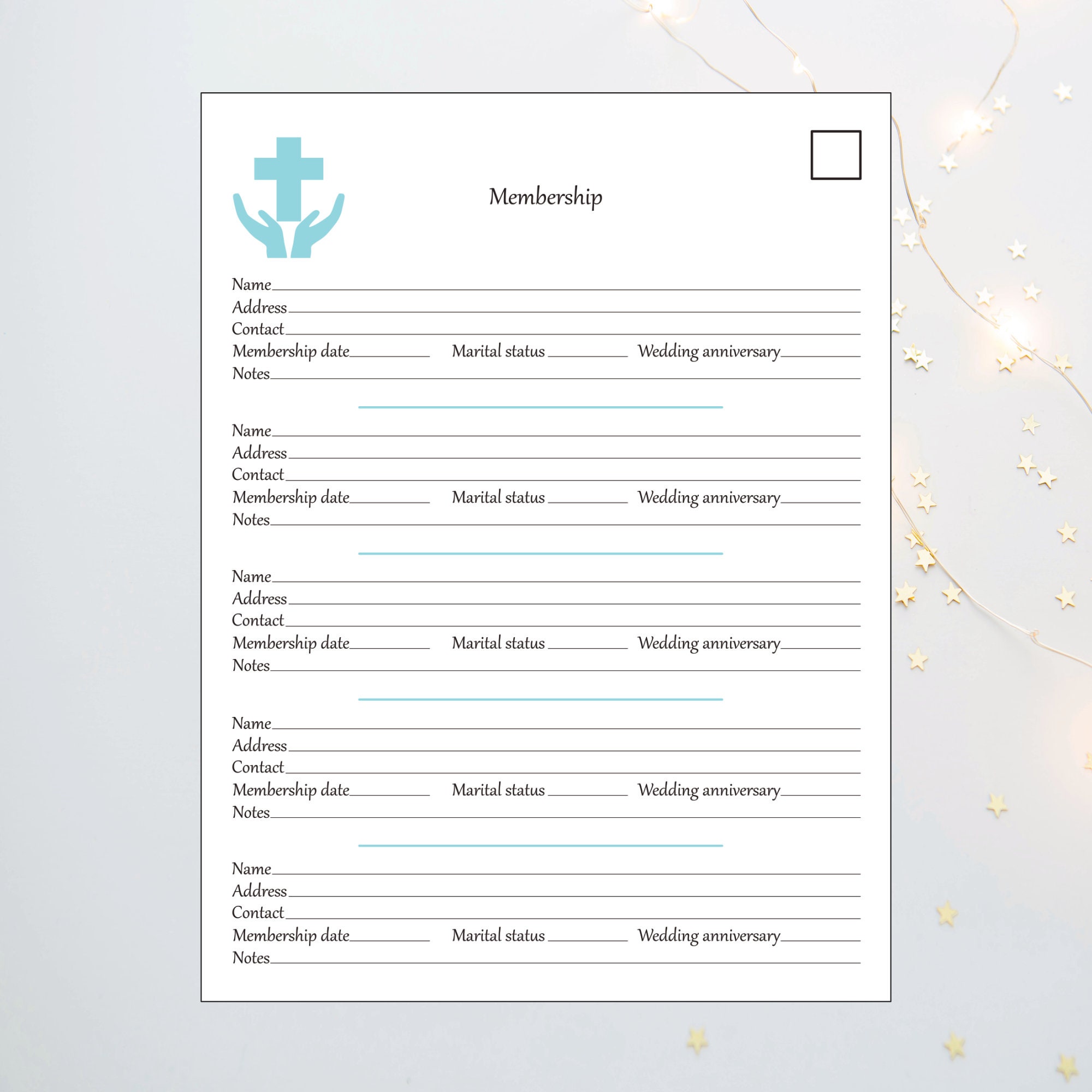 Church Membership Record Book, Membership Tracker, New Members Register ...