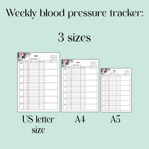 Blood Pressure Log, BP Diary, Printable Tracker, Health Log, High Blood ...