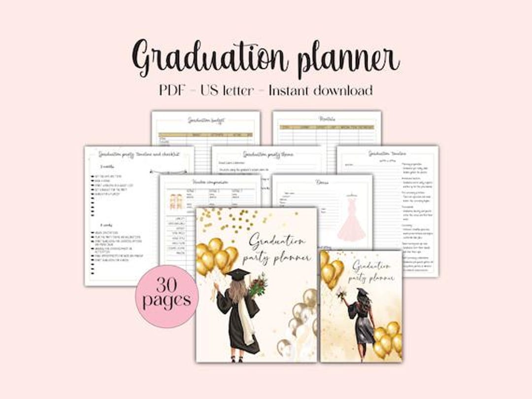 Graduation Party Planner, Printable Grad Party Organizer, Easy Planning ...