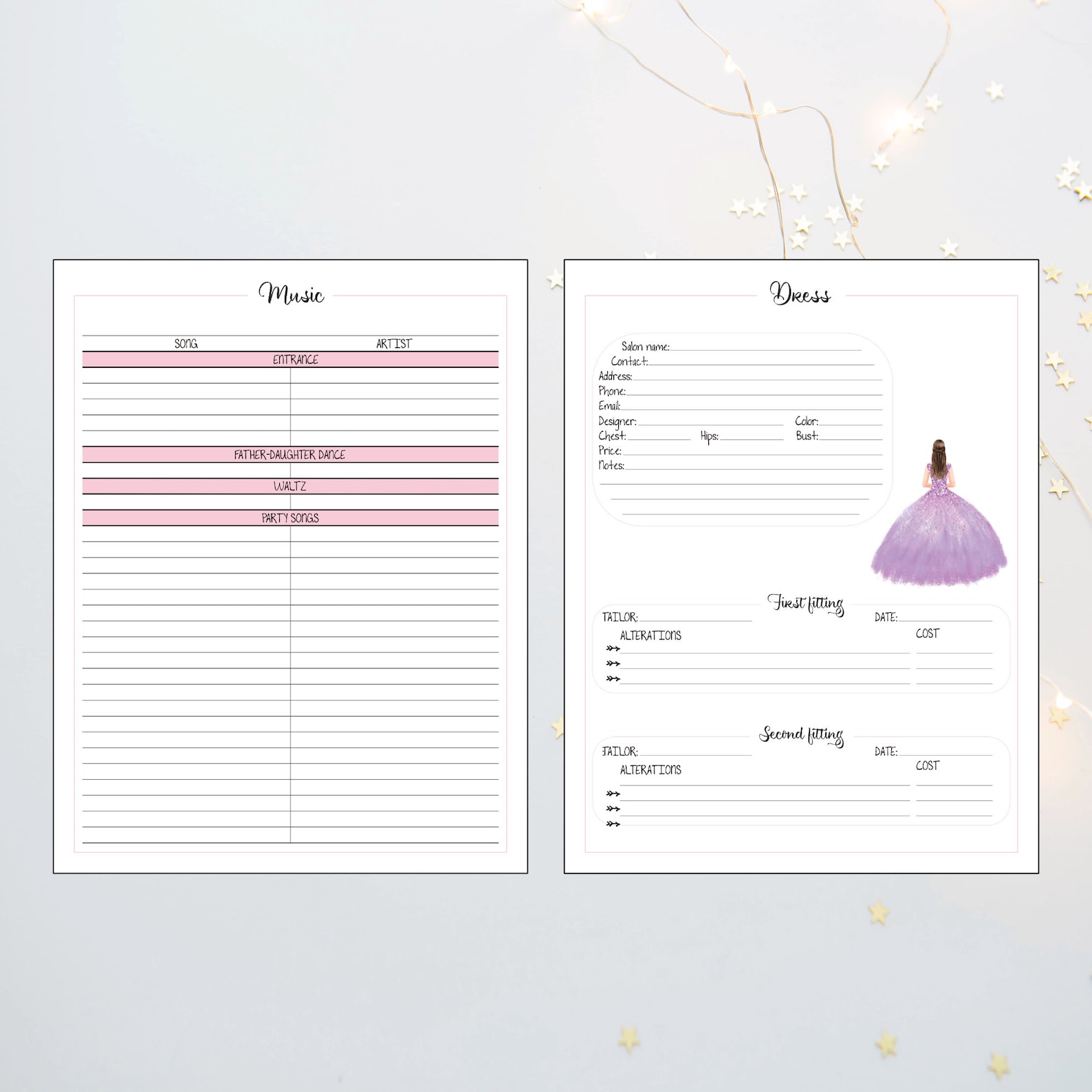 Quinceañera Planner, Quince Planning Checklist, Quinceañera Templates ...