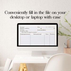 Editable Construction Site Log | Job Site Project Management Report ...