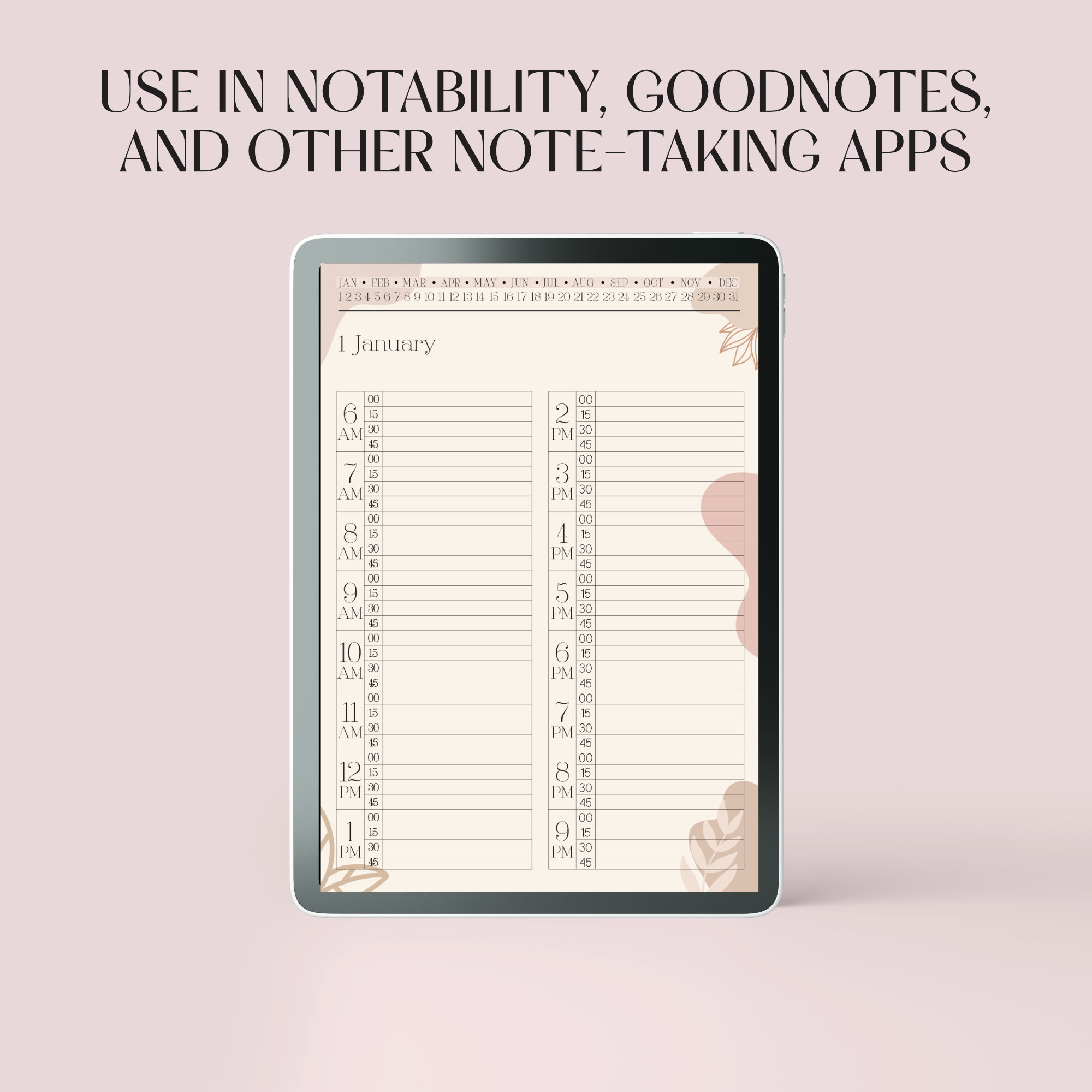 Digital Appointment Planner With 15-minute Intervals, Meeting Planner ...