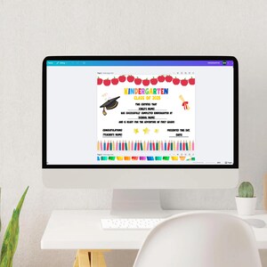 Kindergarten Graduation Diploma 2025, Editable Certificates for ...