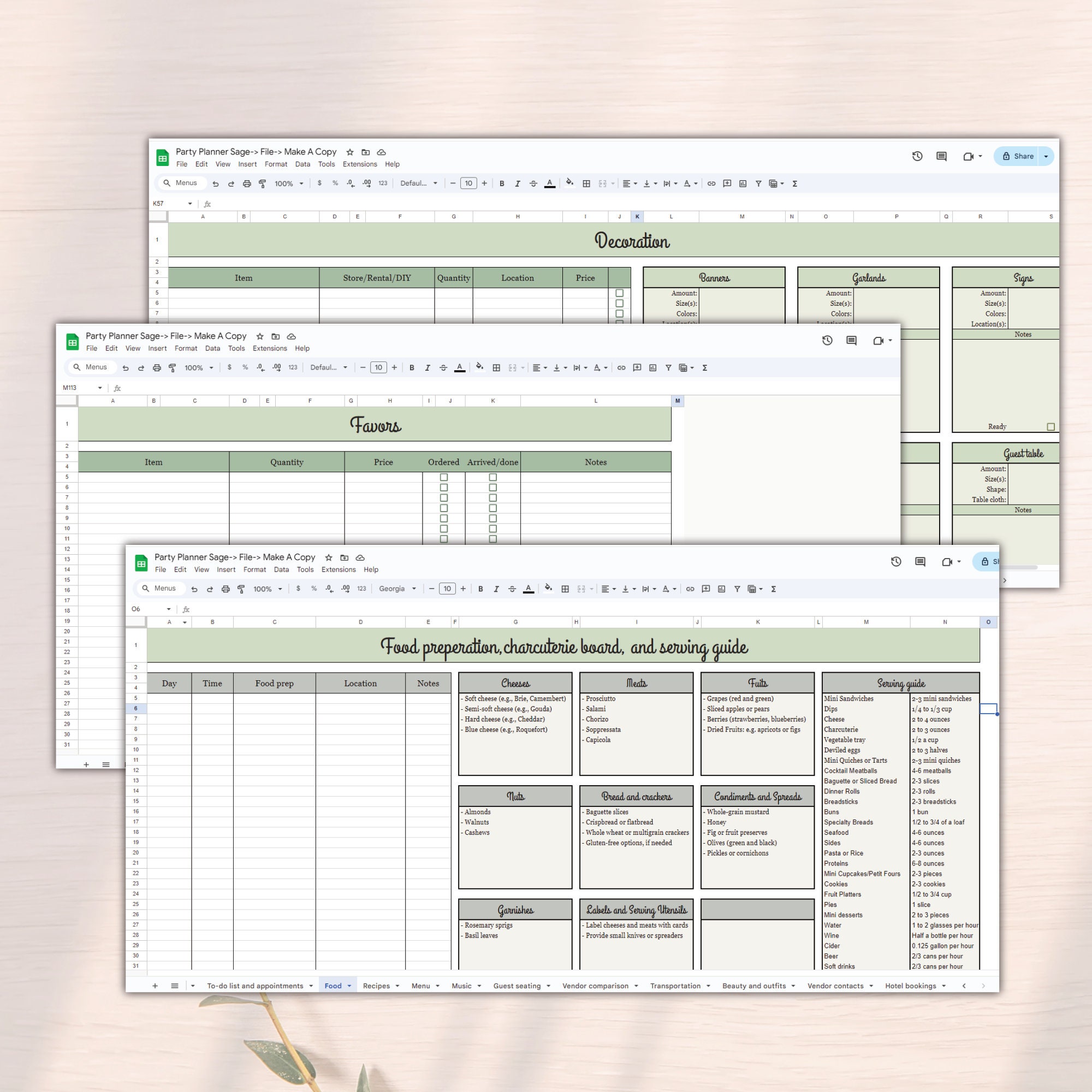 Party Planner Template, Party Planning Checklist, Editable in Google ...