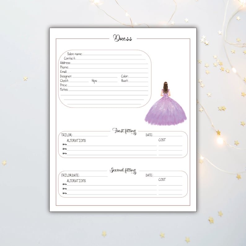 Quinceañera Planner, Quince Planning Checklist, Quinceañera Templates ...