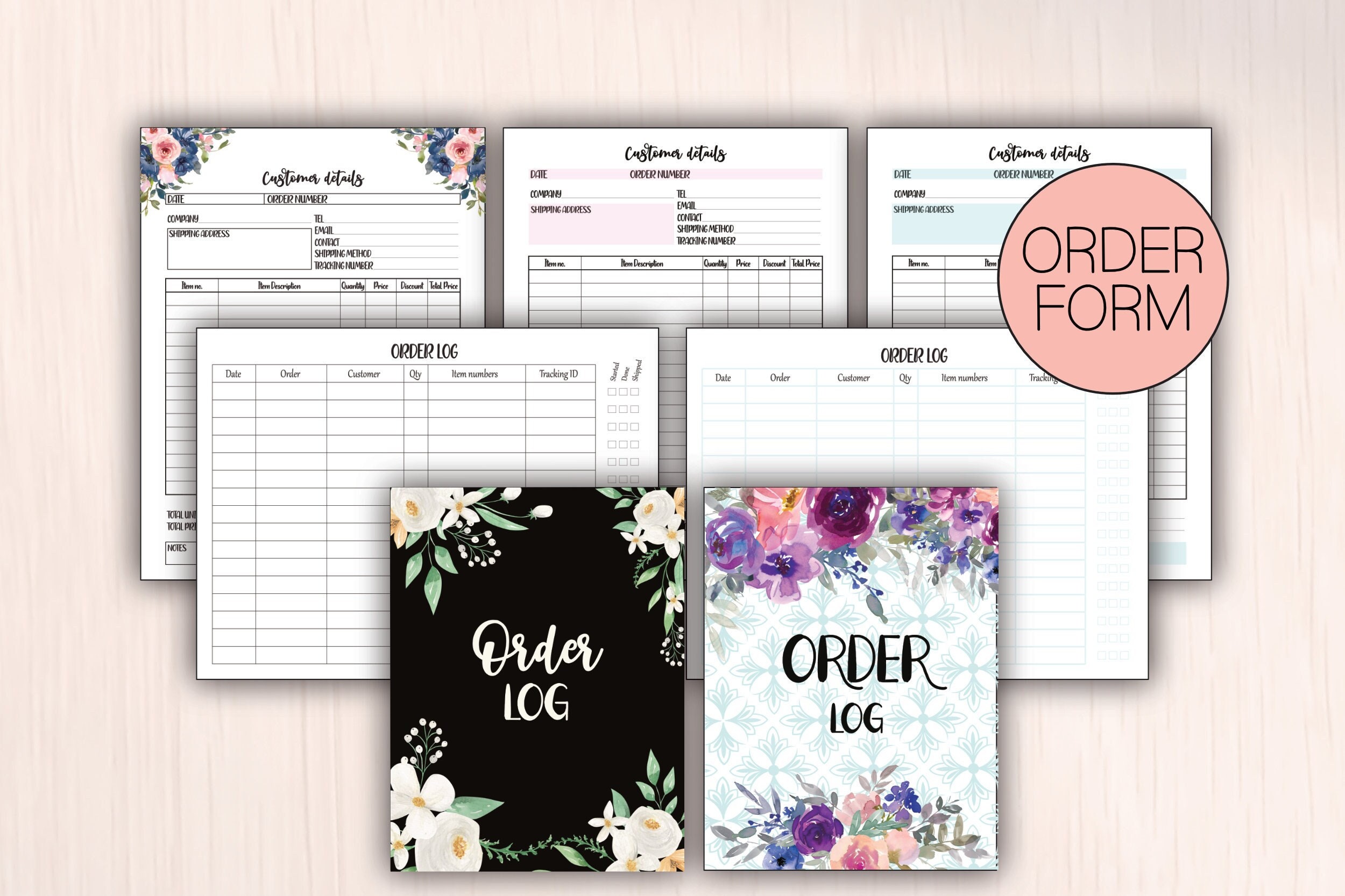 Order Form Template, Printable Order Tracker Sheet, Sales Tracker ...