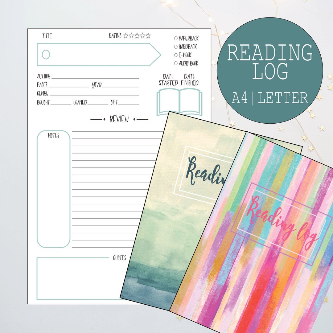 Reading Log, Books Tracker, PRINTABLE, Instant Download, Reading ...
