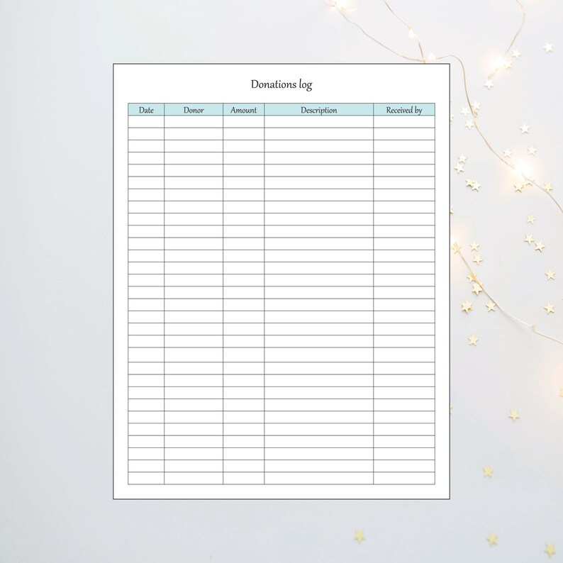 Editable, Tithe Tracker, Giving Log, Tithes and Offerings, Donations ...