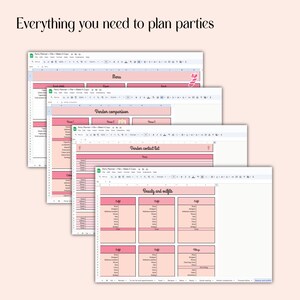 Party Planner, Editable in Google Sheets, Party Planning Checklist ...