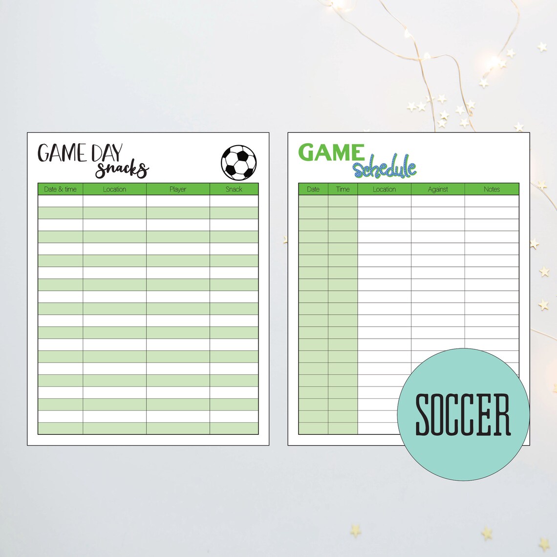 Game Day Snack Game Schedule Template Game Day Snack Sign - Etsy