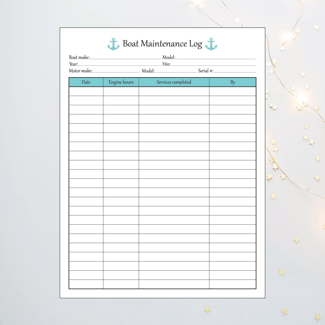 Boating Logbook, Boat Gift, Boat Log, Captain's Log, Motorboat, Sailing ...